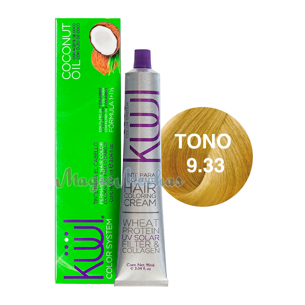 Tinte Kuul 9.33 Rubio Clarísimo Dorado Intenso 90ml – Magic Mechas